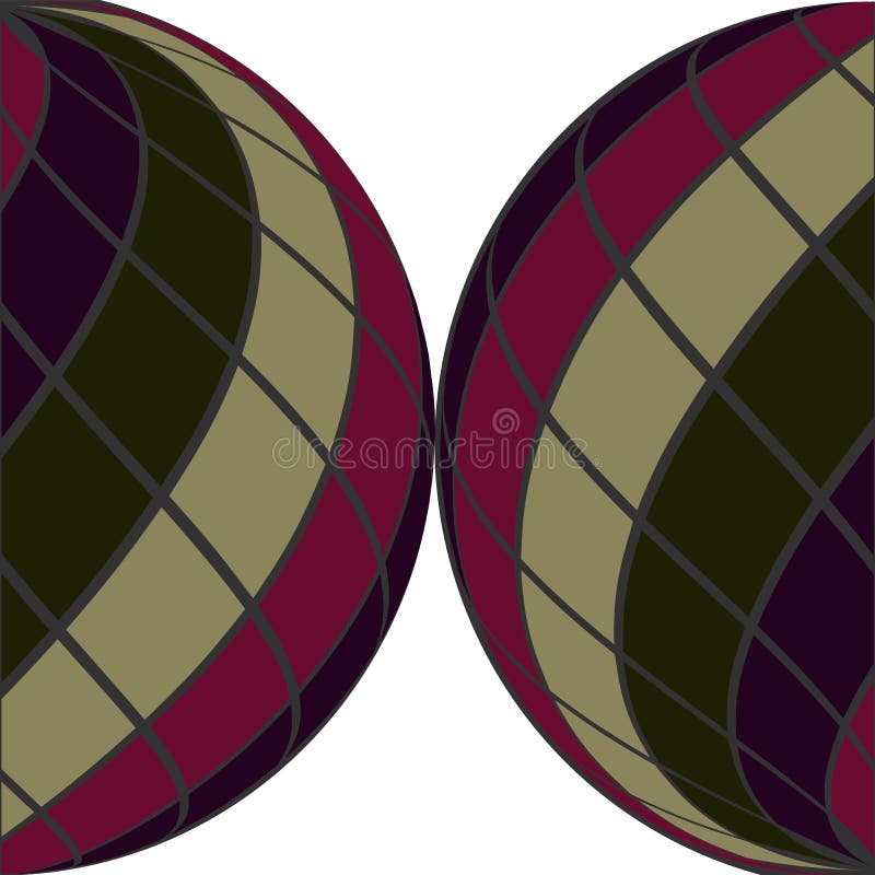 Abstract 3d half sphere stock illustration. Illustration of single ...