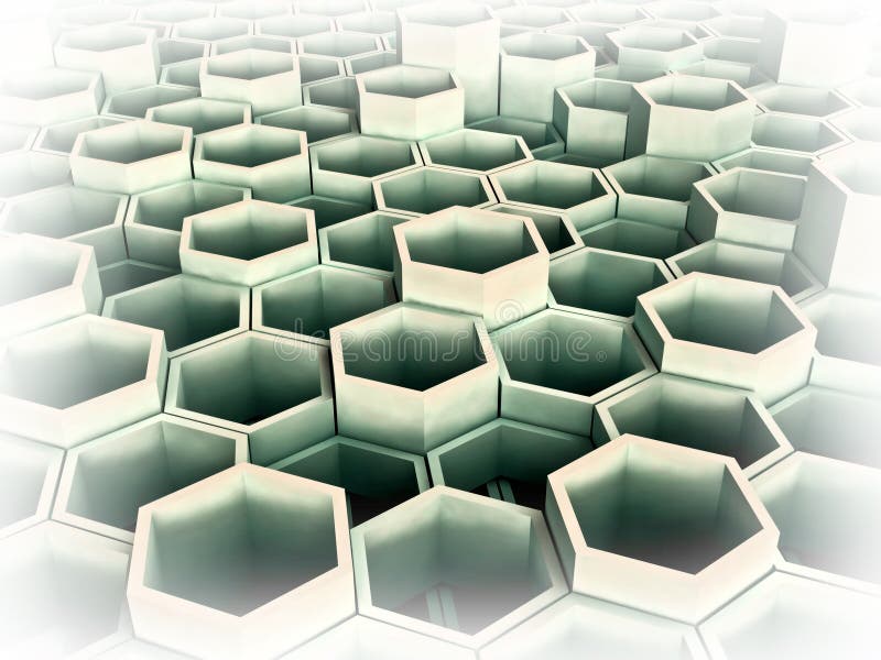 Abstract 3d Image of Hexagon Stock Photo - Image of background ...