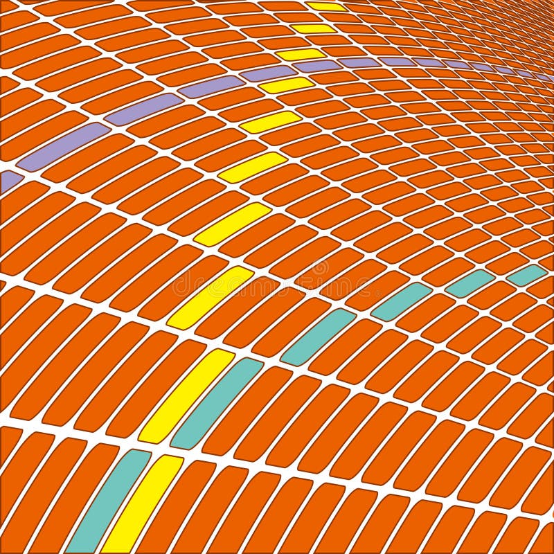 Abstract 3d Infinite Grid for Technology Stock Illustration ...