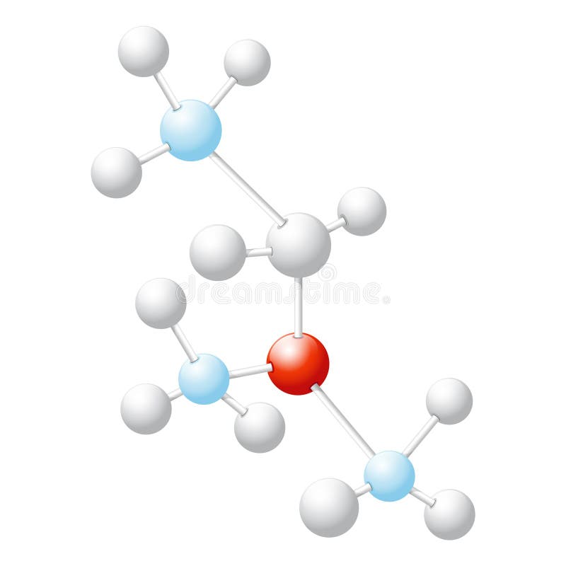 H2O Molecular Model - Plastic Stock Illustration - Illustration of ...
