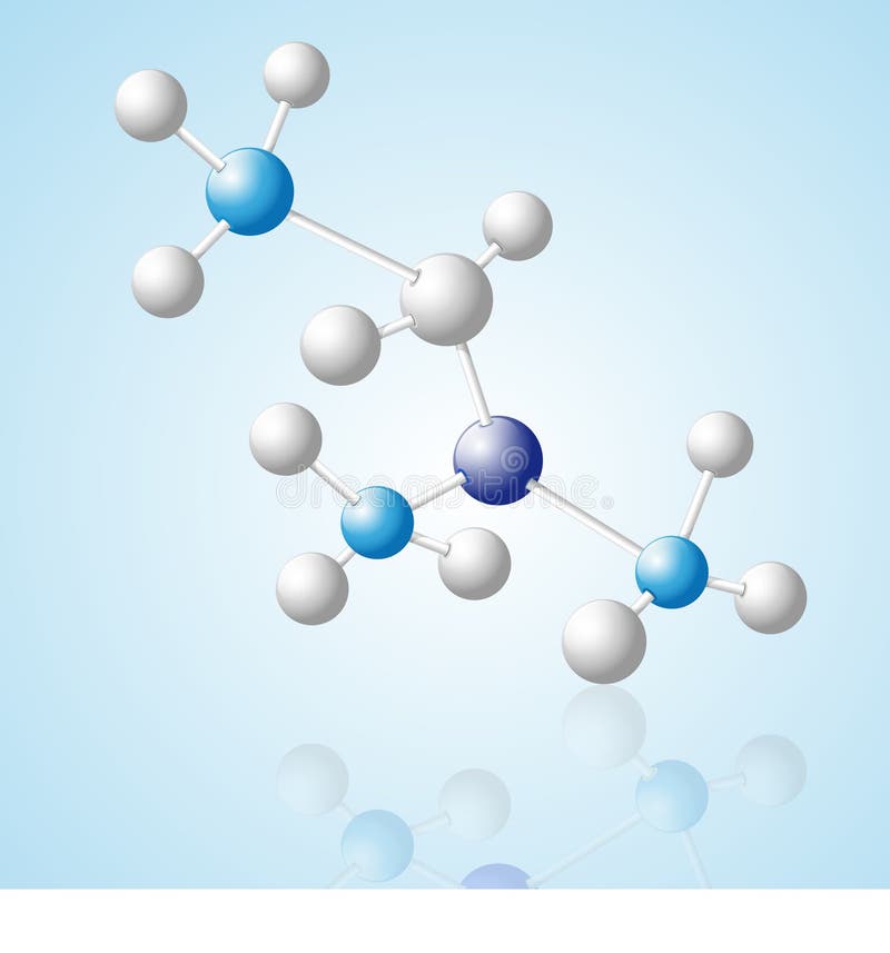 H2O Molecular Model - Plastic Stock Illustration - Illustration of ...