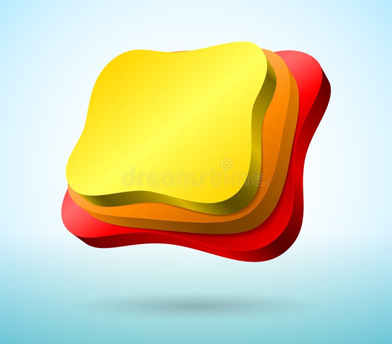 Abstract 3d plates stock vector. Illustration of message - 25187436