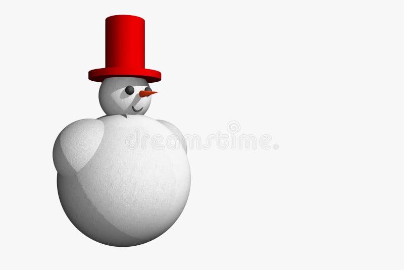 Abstract 3D Snowman Picture. Image: 6181197