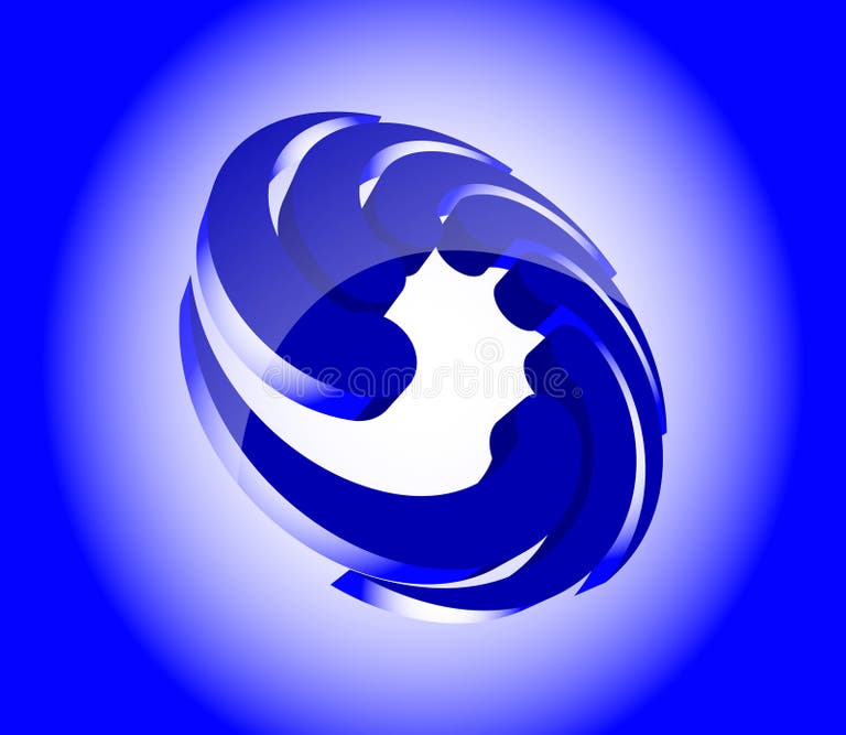 Abstract 3d swirl icon. stock vector. Illustration of computer - 16489761