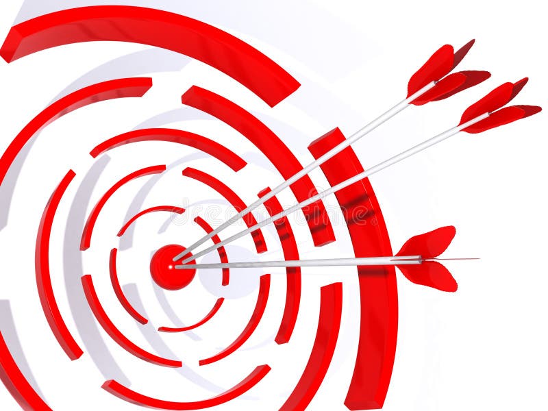 Abstract 3D a target stock illustration. Illustration of performance ...