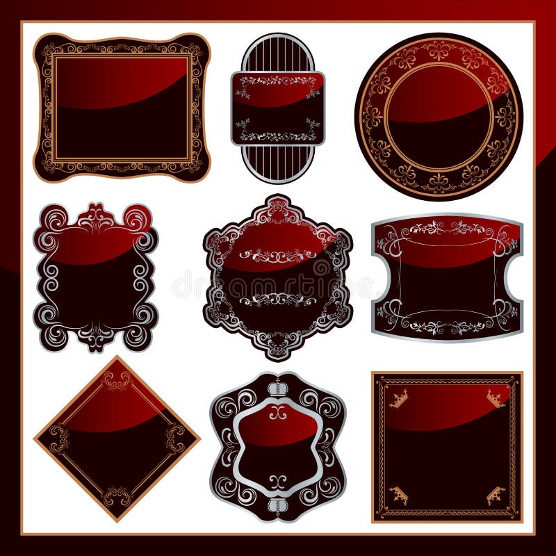 Elegant labels stock image. Illustration of number, abstract - 32240973