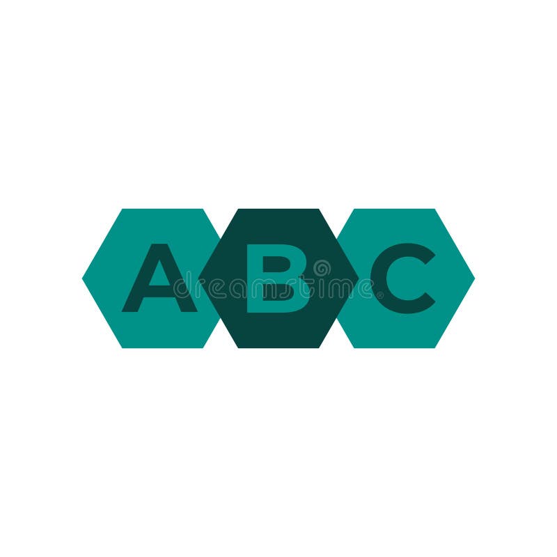 Abstract ABC Hexagon Icon Logo Design. Colorful Icon Logo Design Stock ...
