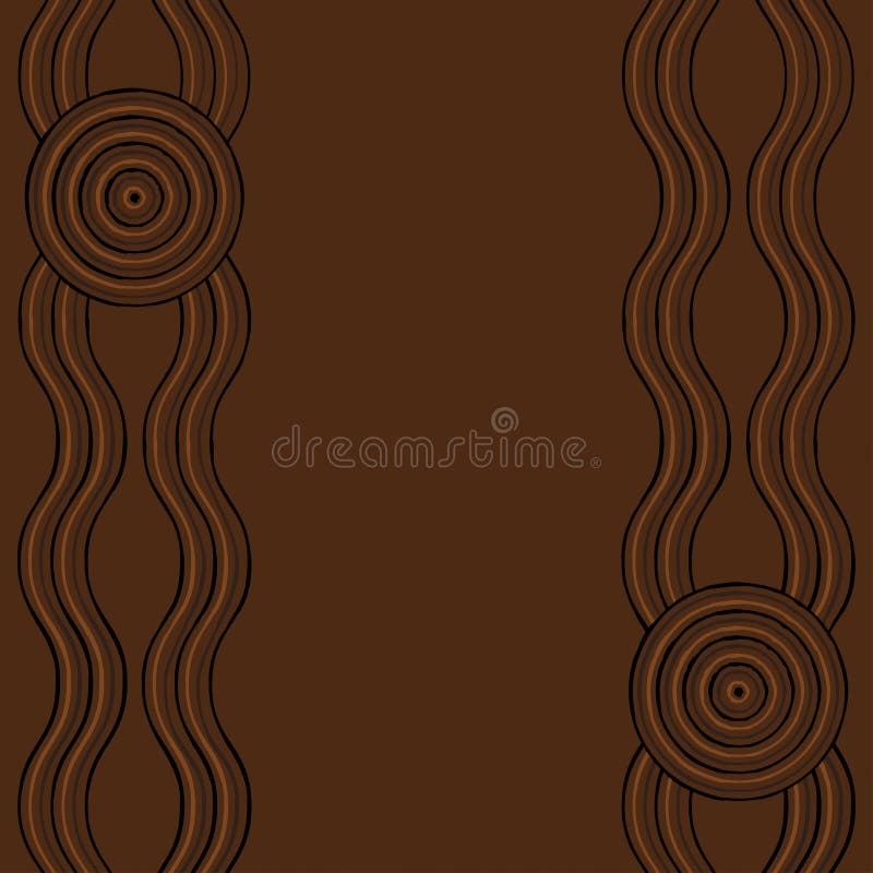 Abstract Aboriginal Line Painting Stock Illustration - Illustration of ...
