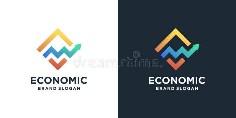 Economic Logo Template with Modern Abstract Concept Style Premium ...