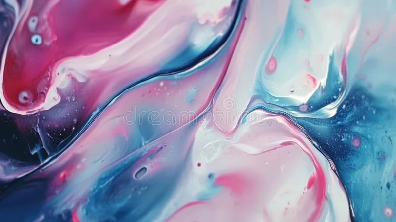 Abstract Acrylic Art with Flowing Liquid Paint Effect for Creative Backgrounds Generative AI ...