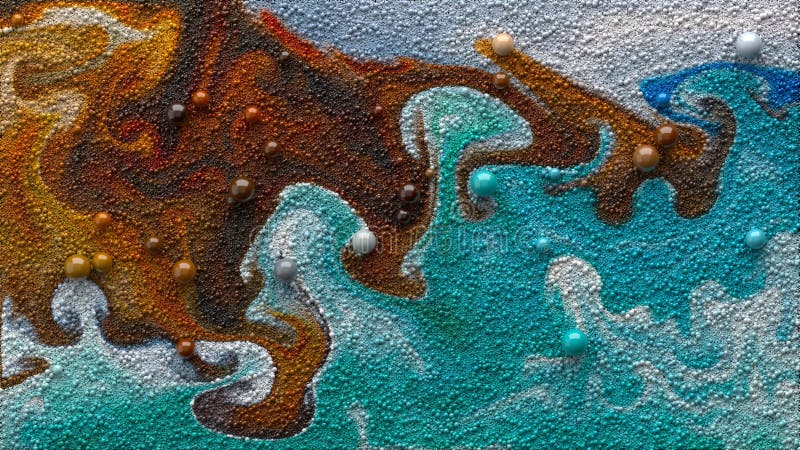 Abstract Acrylic Fluid Art. Beautiful Background of Small Multicolored ...