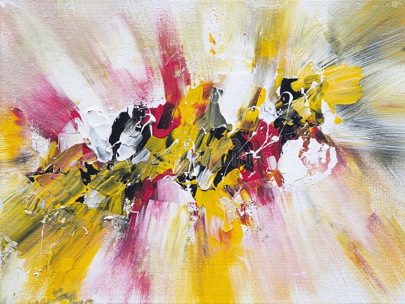 Abstract Acrylic Painting on Canvas, Hand Painted Image Stock Image ...