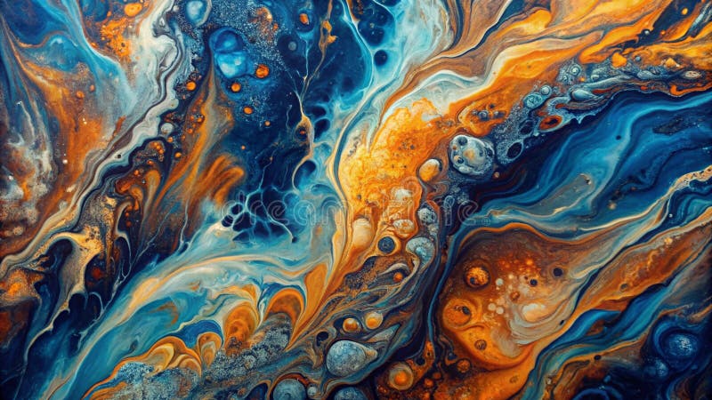 Abstract Acrylic Pour Painting Pattern Colorful Designs, Composition of ...