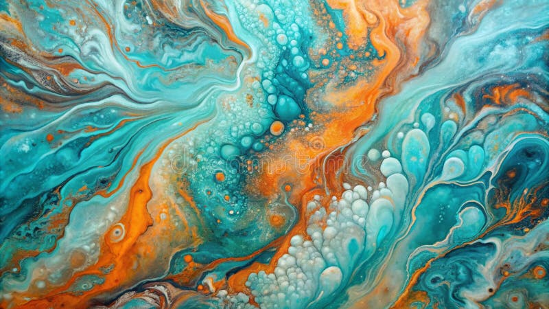 Abstract Acrylic Pour Painting Pattern Colorful Designs, Composition of ...