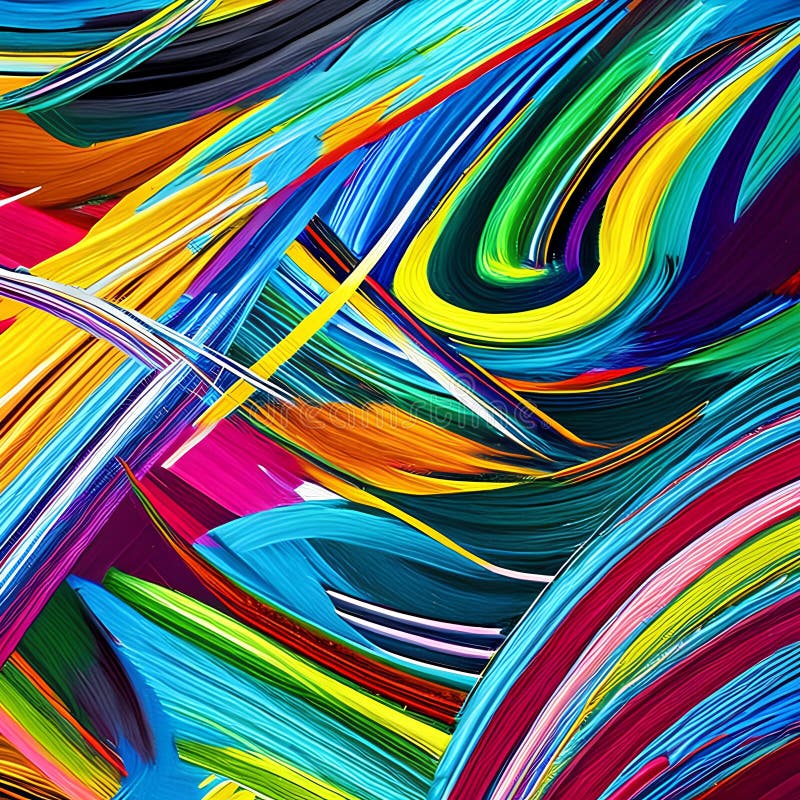 979 Abstract Acrylic Strokes: an Artistic and Expressive Background ...