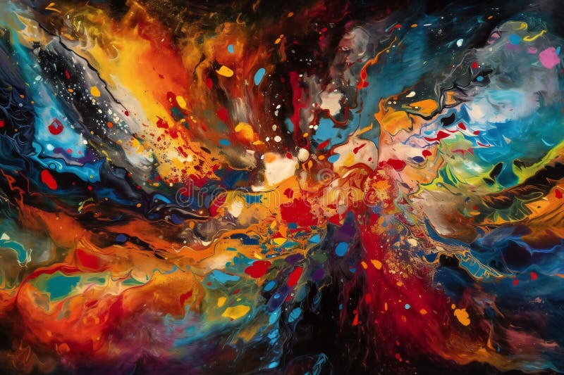 Abstract Acrylic Symphony (AI Generated) Stock Illustration ...