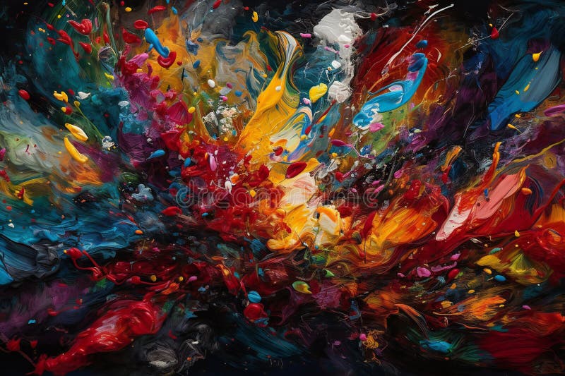 Abstract Acrylic Symphony (AI Generated) Stock Illustration ...