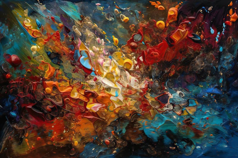 Abstract Acrylic Symphony (AI Generated) Stock Illustration ...