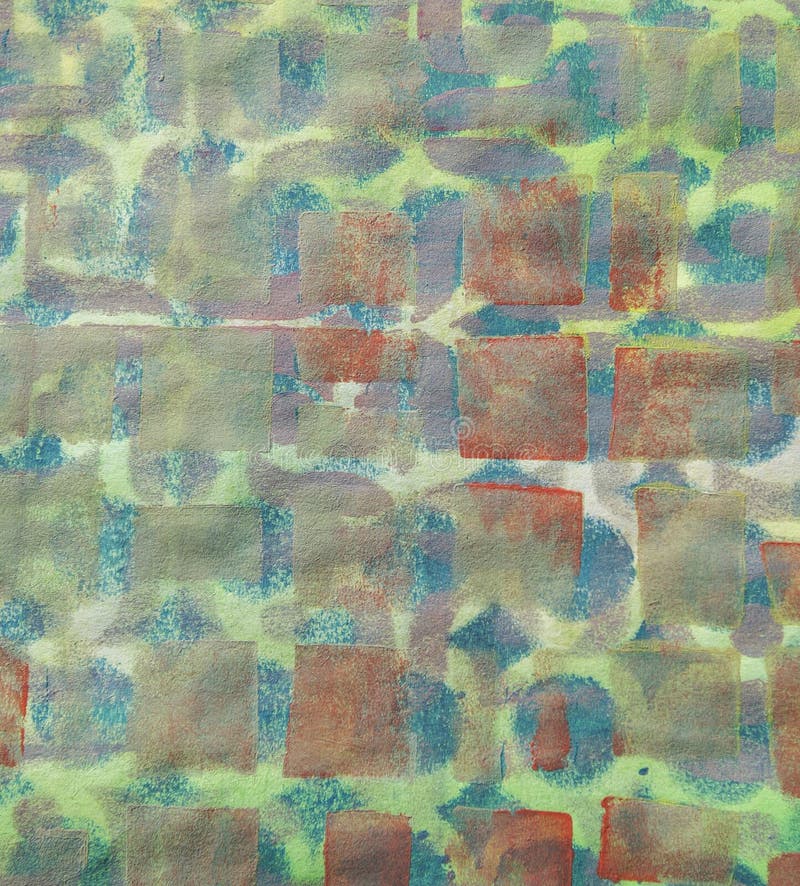 Abstract Acrylic Texture with Stencil Elements Stock Illustration ...