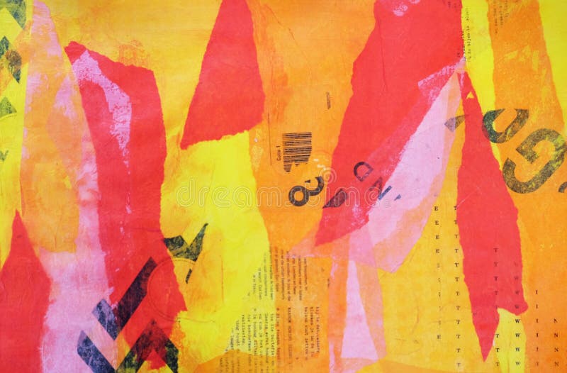 Abstract Acrylic Texture with Stencil Elements Stock Illustration ...