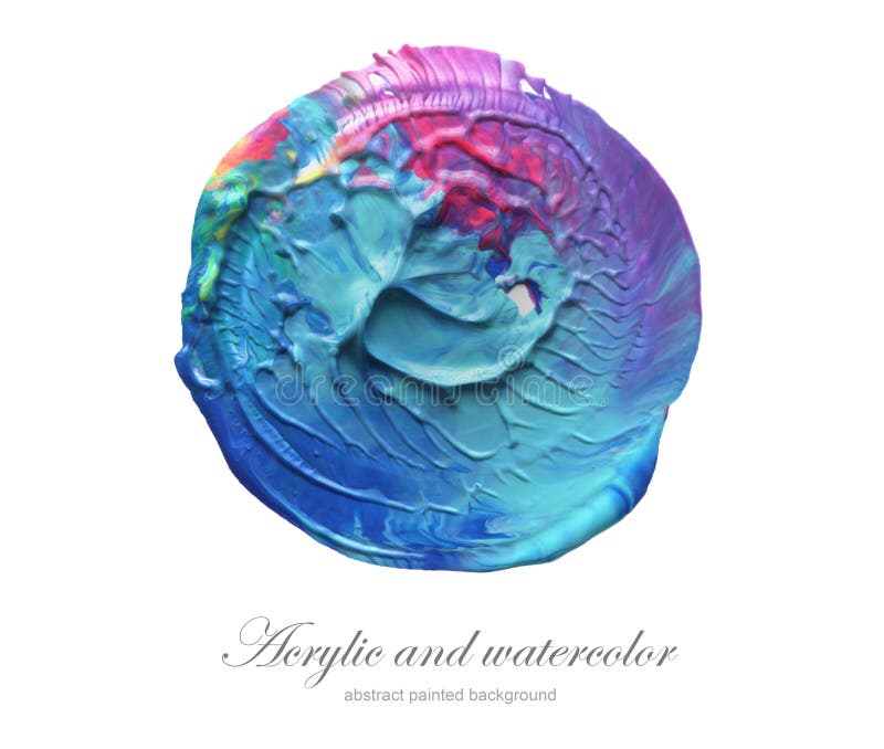 Abstract Acrylic and Watercolor Circle Paint Background. Stock ...