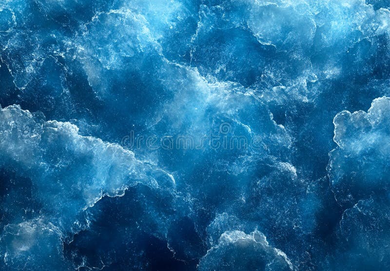 Abstract Aerial View of a Dark Blue Ocean Surface Stock Illustration ...