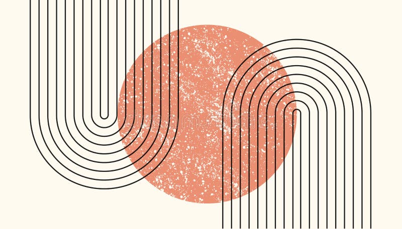 Abstract Aesthetic Boho Background Stock Vector - Illustration of print ...