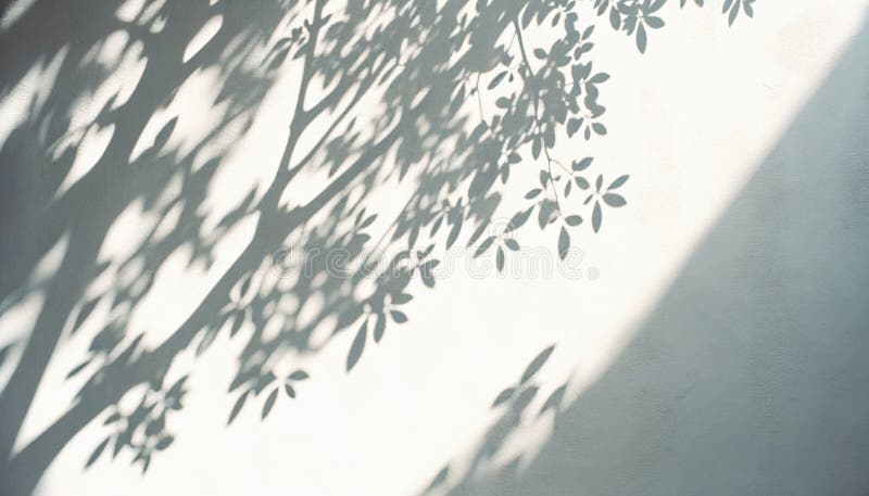 Abstract Aesthetic Shadow on White Textured Wall. Elegant Shadow ...