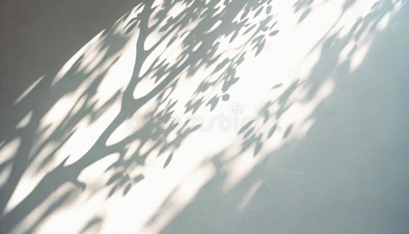 Abstract Aesthetic Shadow on White Textured Wall. Elegant Shadow ...