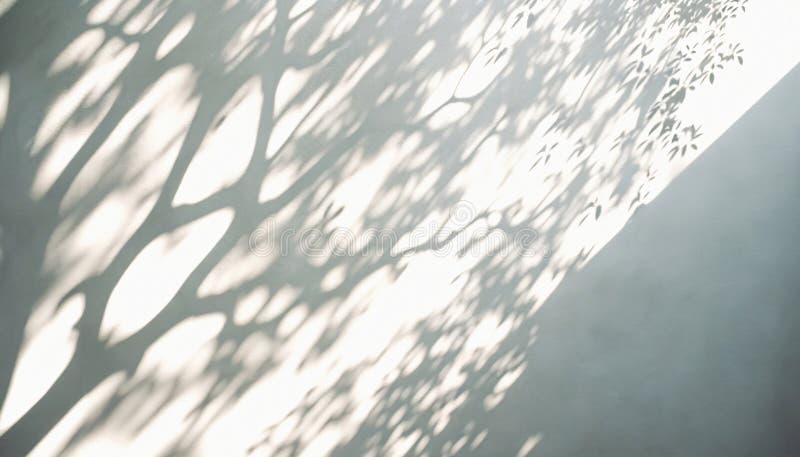 Abstract Aesthetic Shadow on White Textured Wall. Elegant Shadow ...