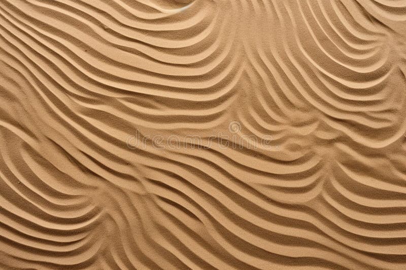 Abstract Aesthetic Wavy Pattern on Sand Top View, Sand Ripples ...