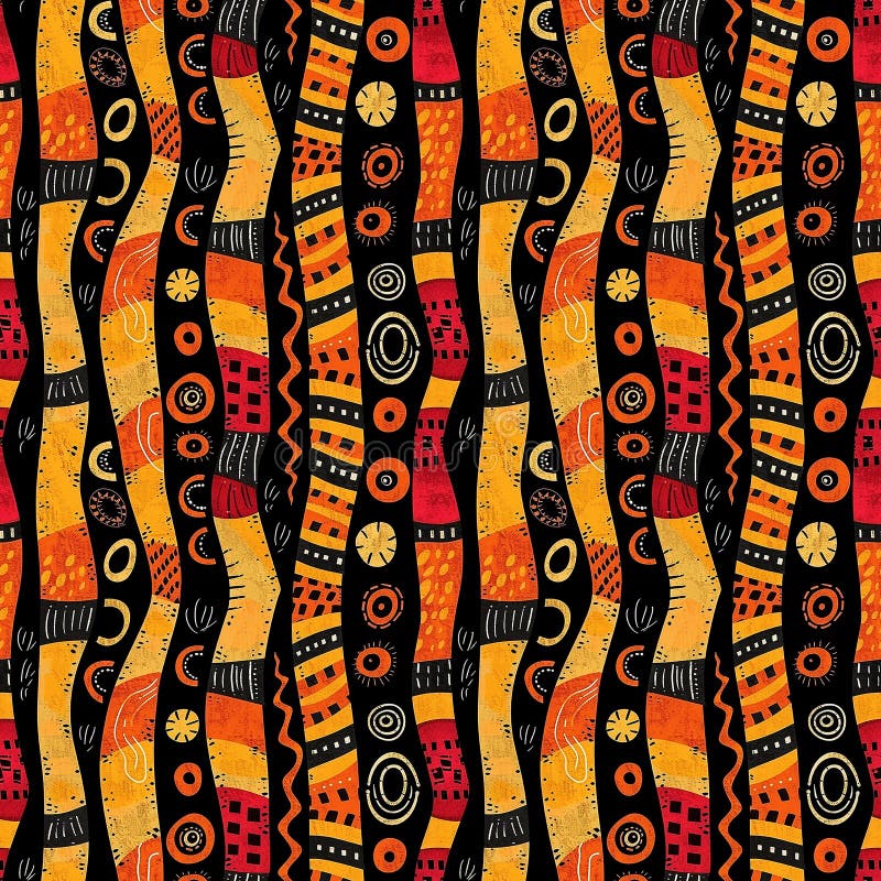 Abstract African Background Seamless Pattern Stock Illustration ...