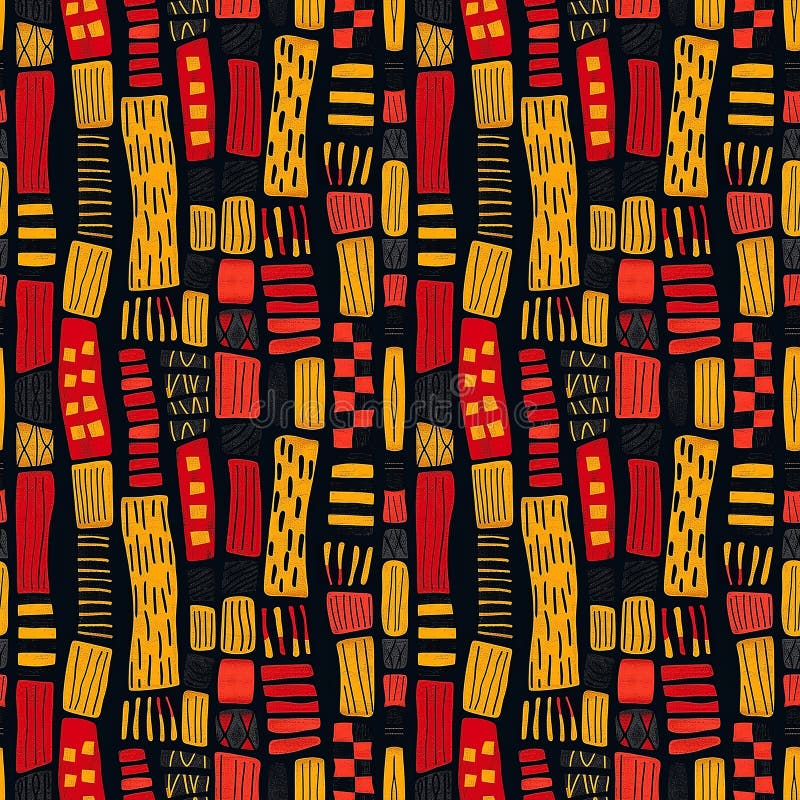 Abstract African Background Seamless Pattern Stock Photo - Image of ...