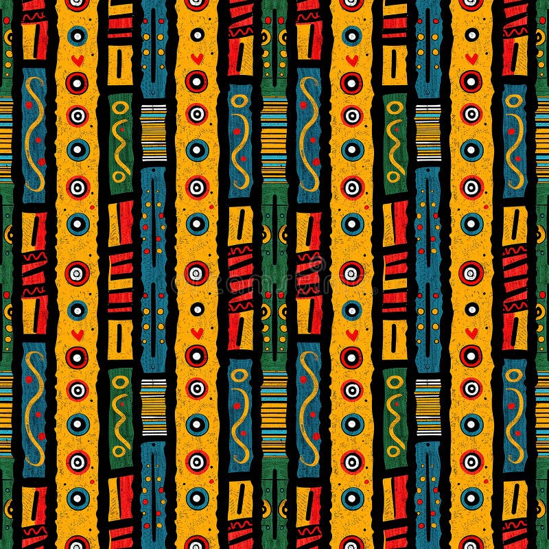 Abstract African Background Seamless Pattern Stock Image - Image of ...
