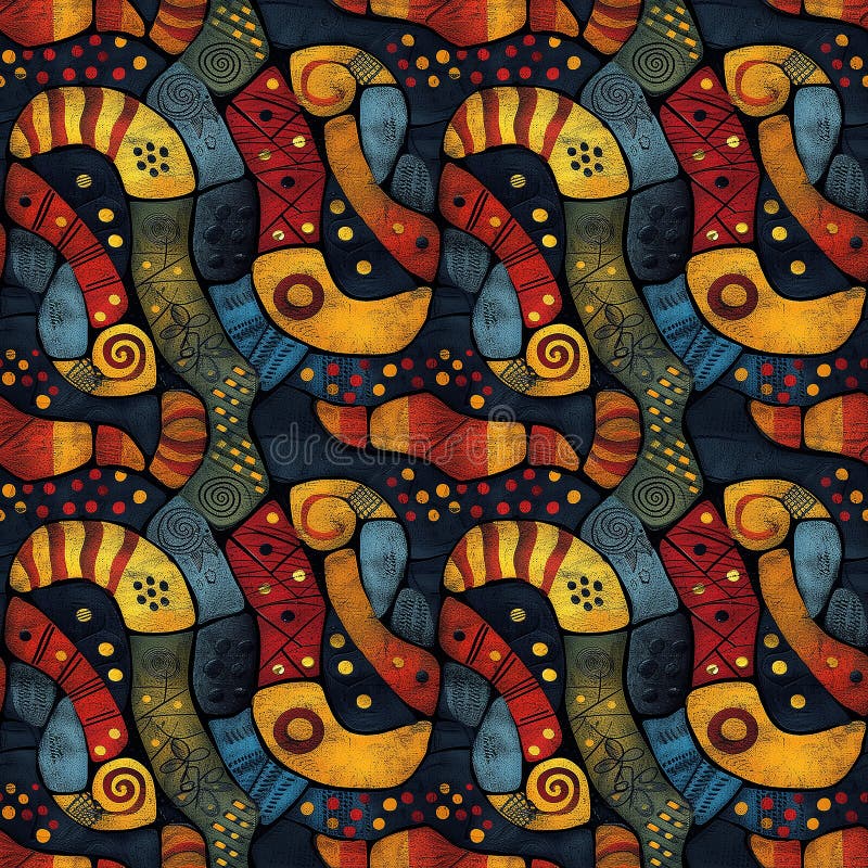 Abstract African Background Seamless Pattern Stock Photo - Image of ...