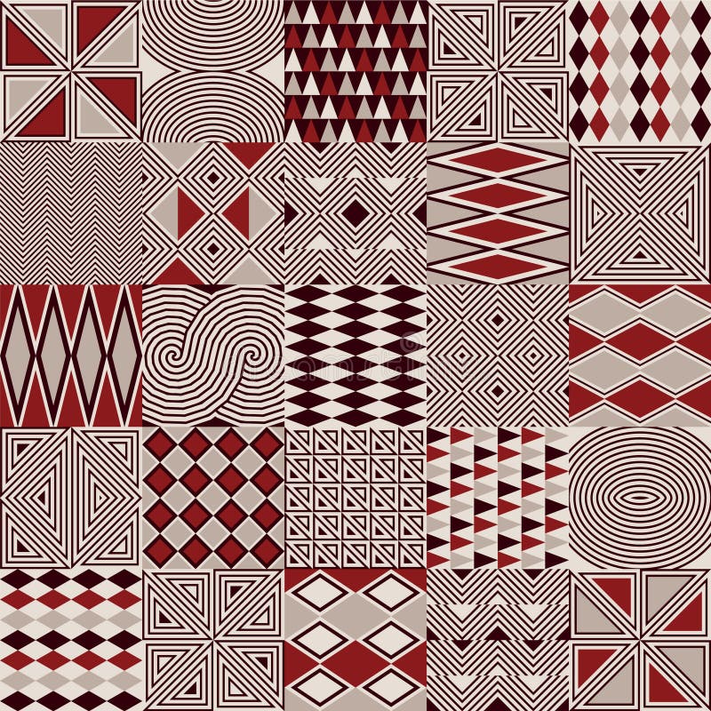 052_Abstract African Ethnic Square Pattern, Tribal Background Stock ...