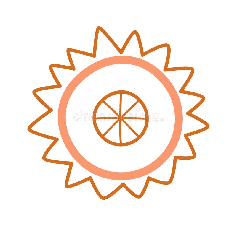 Abstract African Ethnic Sun Shape Flat Icon Stock Vector - Illustration ...