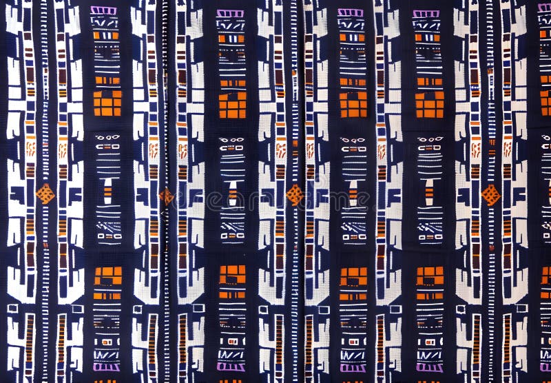 Abstract African Tribal Ndebele Fabric Pattern Stock Illustration ...