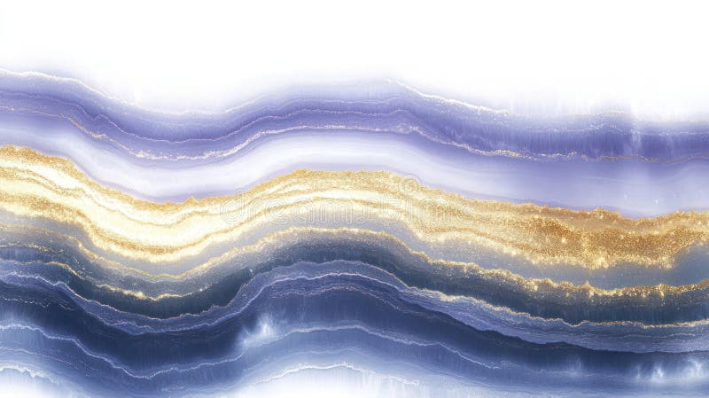 Abstract Agate Design with Purple, Blue, and Gold Layers Stock ...