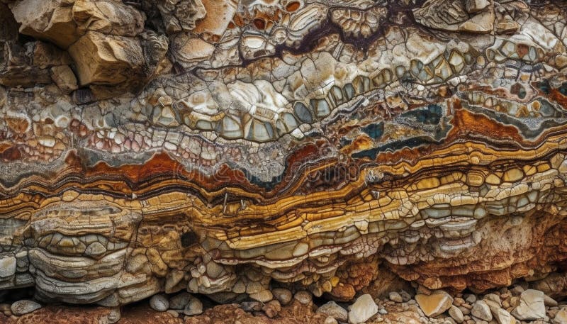 Abstract Agate Pattern on Smooth Stone, a Geology Gemstone Beauty ...