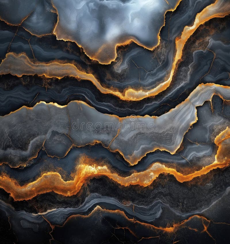 Abstract Agate Stone Texture with Golden Veins and Dark Gray Patterns ...