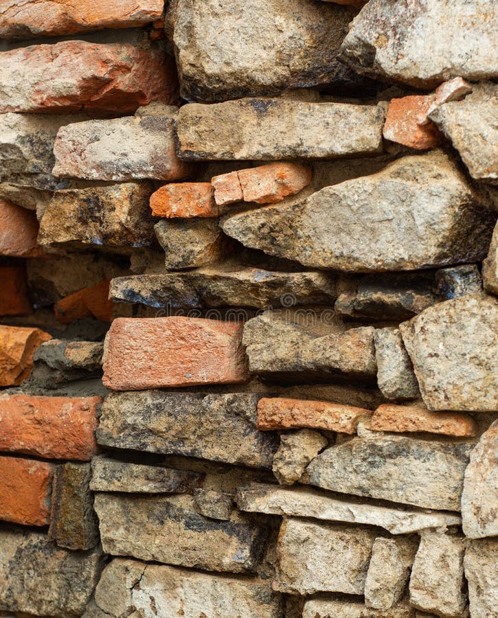 Aged Stone Brick Wall Background Stock Image - Image of backdrop ...