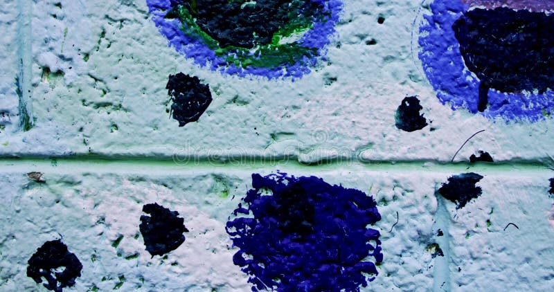 Abstract - Ageing Color Paint Textures Peeling on Old Bricks Stock ...