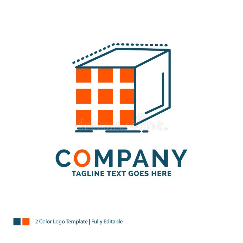 Abstract, Aggregation, Cube, Dimensional, Matrix Logo Design. Bl Stock ...