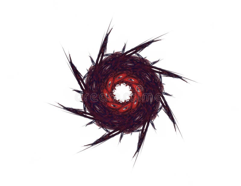 Abstract Aggressive Fractal Red Black Figure Stock Illustration ...