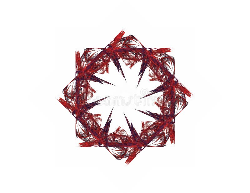 Abstract Aggressive Fractal Red Black Figure Stock Illustration ...