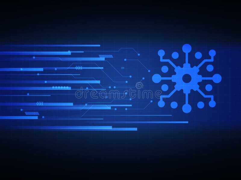 Abstract Ai Artificial Intelligence Blue Data Future Futuristic Circuit ...