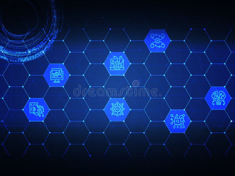 Abstract Ai Artificial Intelligence Blue Data Future Futuristic Circuit ...