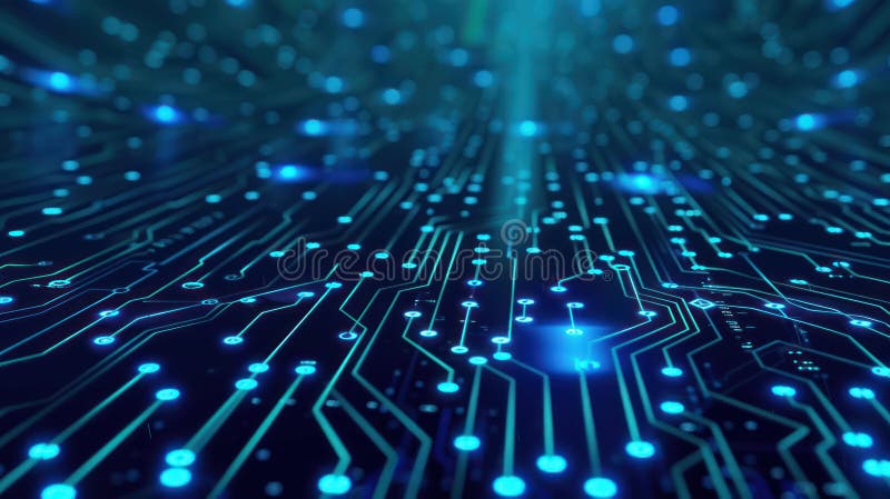 Abstract AI Background with Binary Code Stock Illustration ...