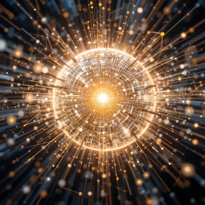 An Abstract AI Consciousness Visualized As a Floating Stock Photo ...